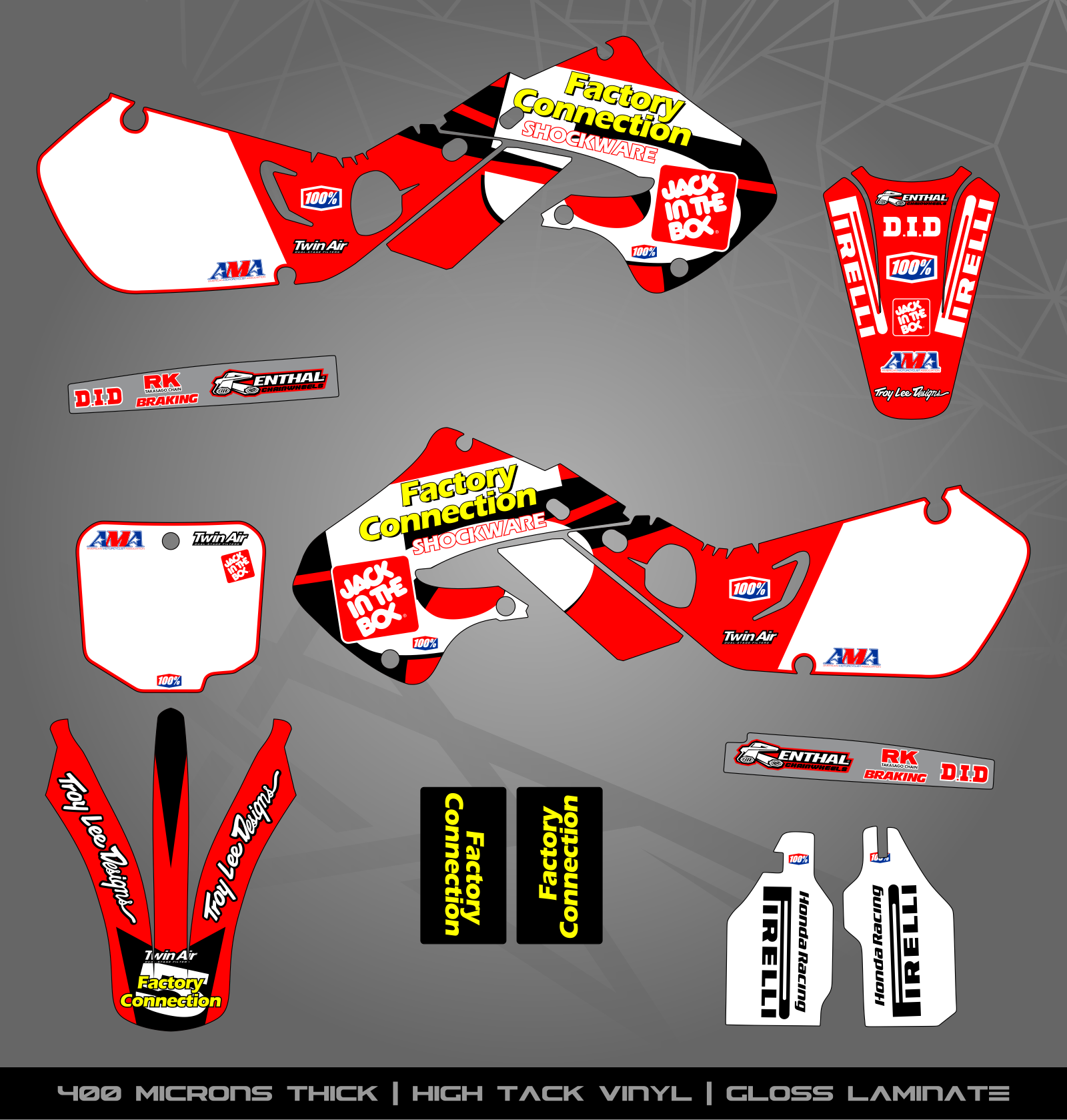 Full Sticker Kit for Honda MX bike – STICKER KITS SOUTH AFRICA