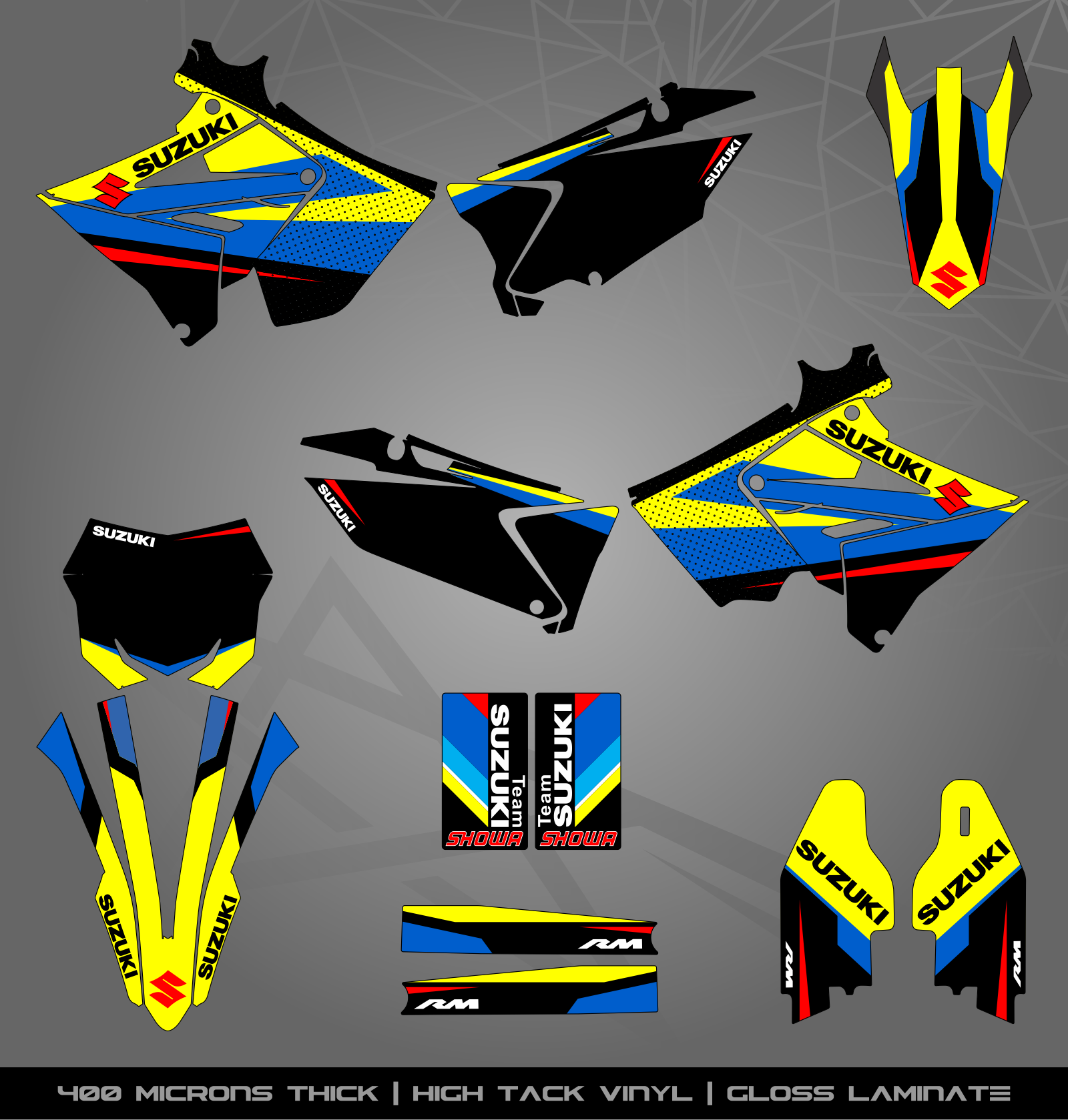 Full Sticker Kit for Suzuki MX bike – STICKER KITS SOUTH AFRICA
