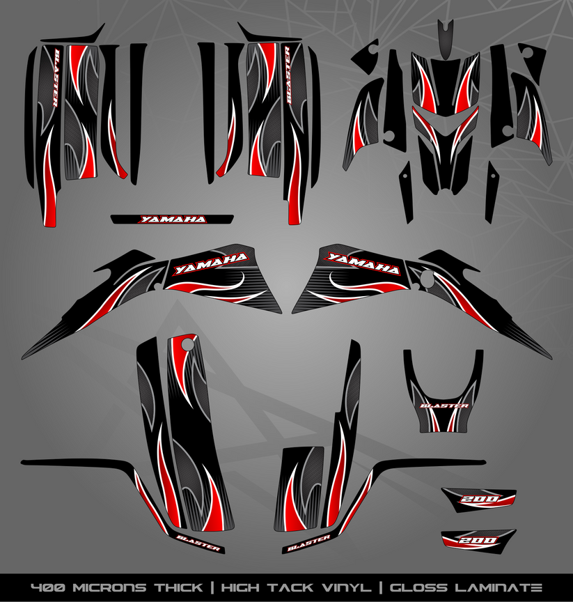 Full Sticker Kit for Yamaha Blaster 200 (2003-2006) – STICKER KITS ...