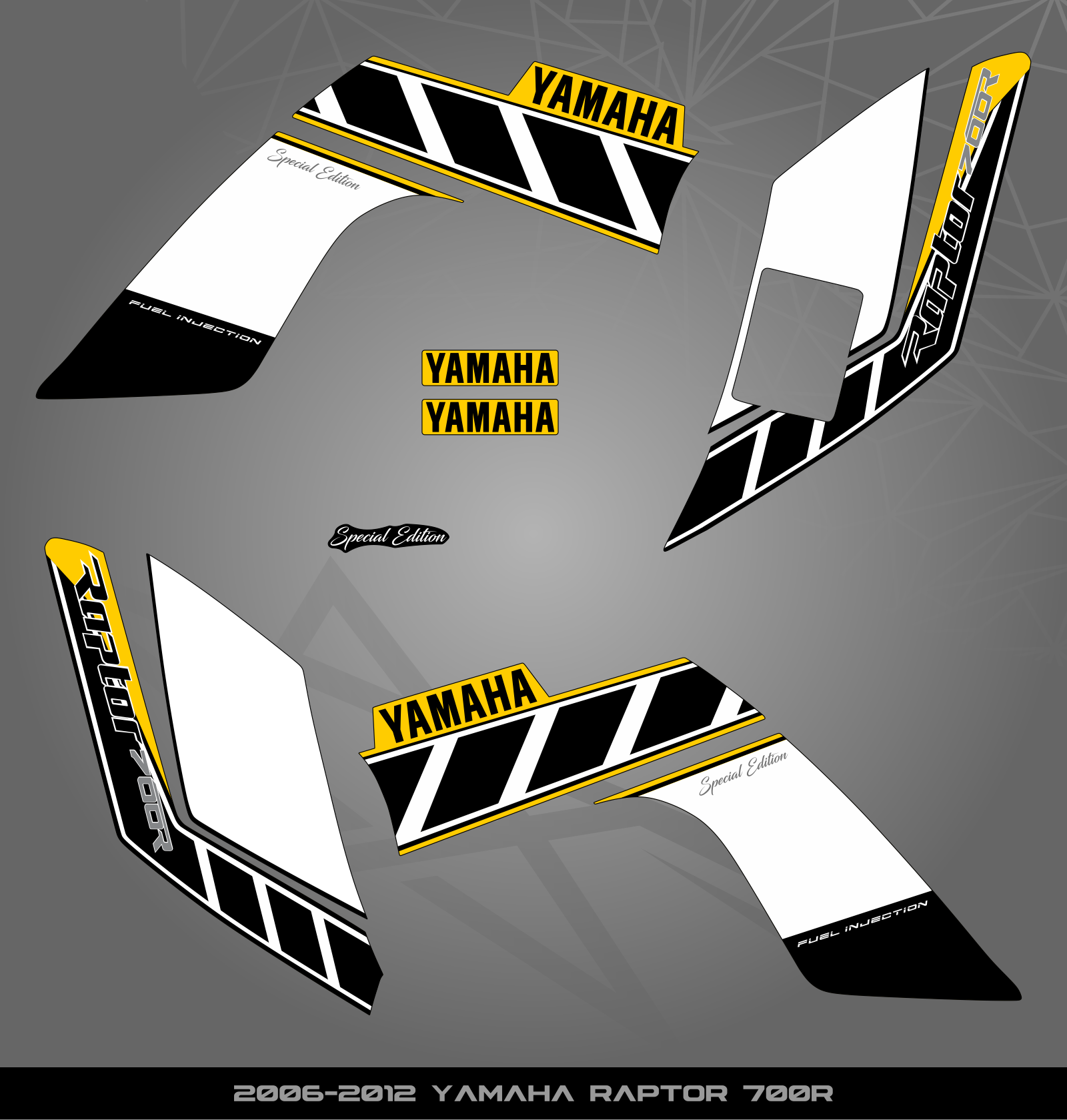 Partial Sticker Kit for Yamaha Raptor 700 R (2006-2012) – STICKER KITS ...