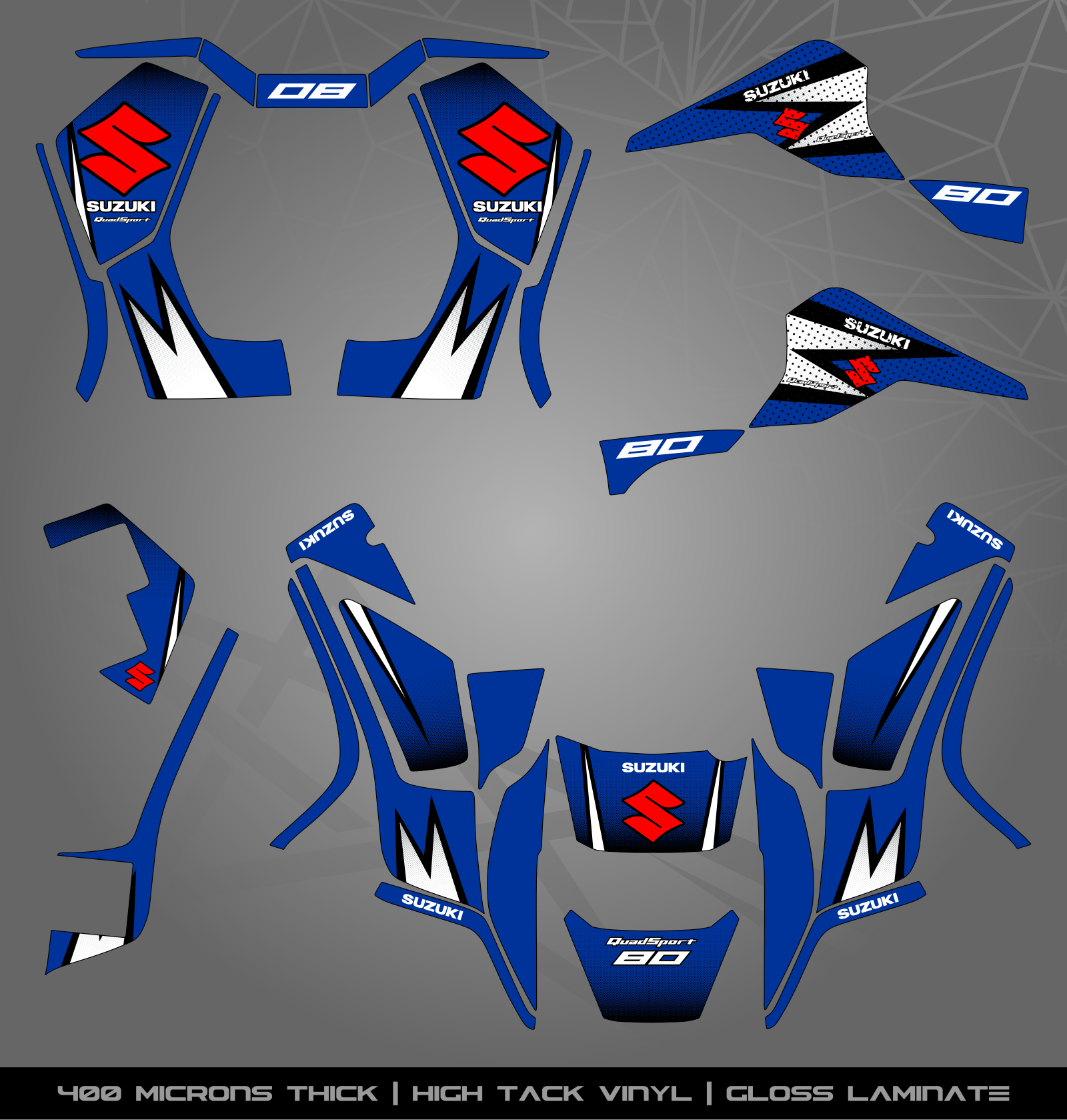 Full Sticker Kit for Suzuki LT 80 – STICKER KITS SOUTH AFRICA