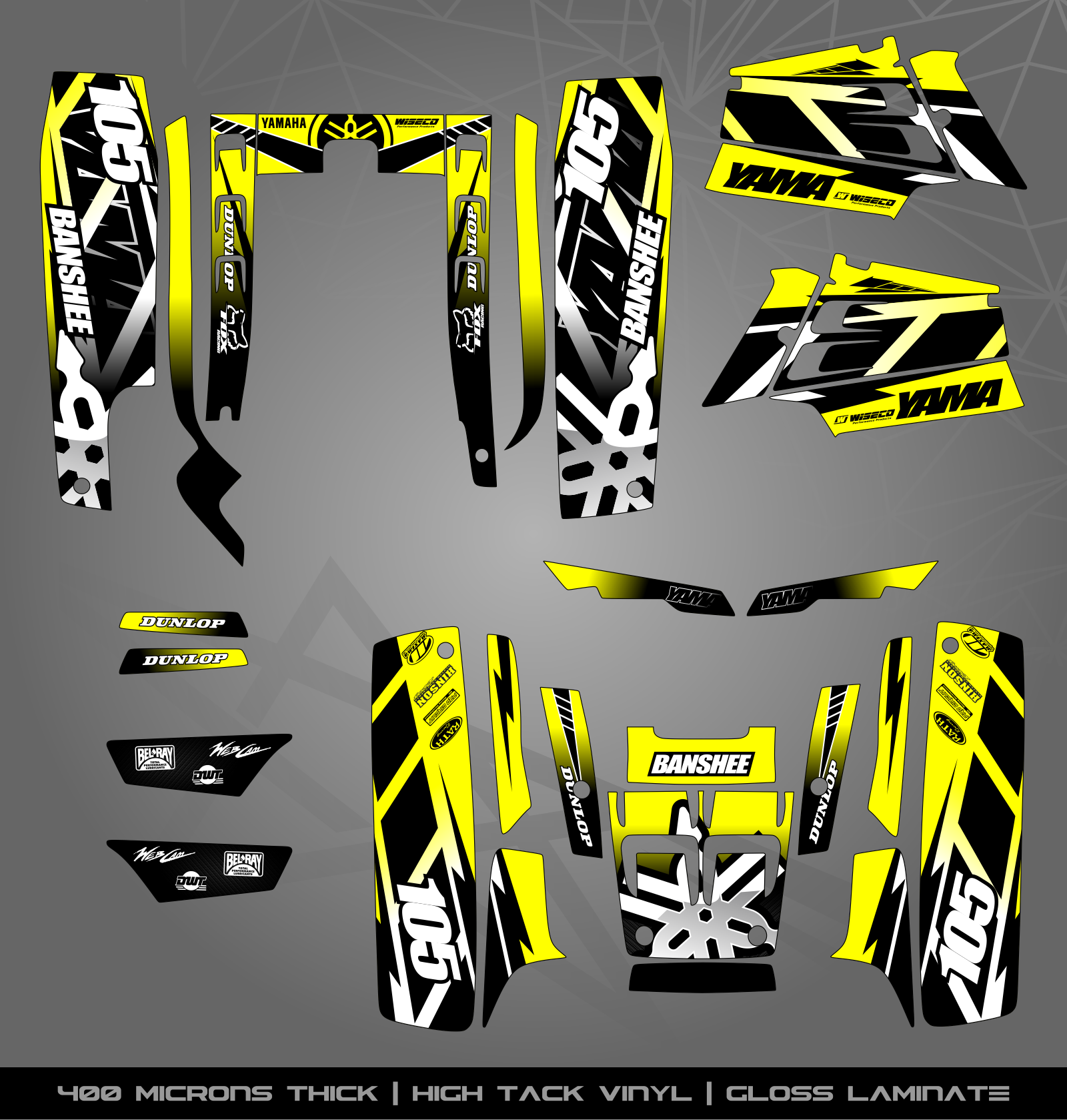 Full Sticker Kit for Yamaha Banshee 350 – STICKER KITS SOUTH AFRICA